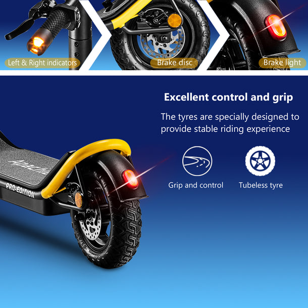 Apachie 500W Pro Edition Adult Electric Scooter - YELLOW – Apachie Scooters